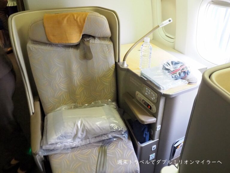 2025年9月アシアナ航空シアトル-ソウル仁川（SEA-ICN）OZ271ビジネスクラス【搭乗記】①フルフラットシートと美しい機内食を満喫